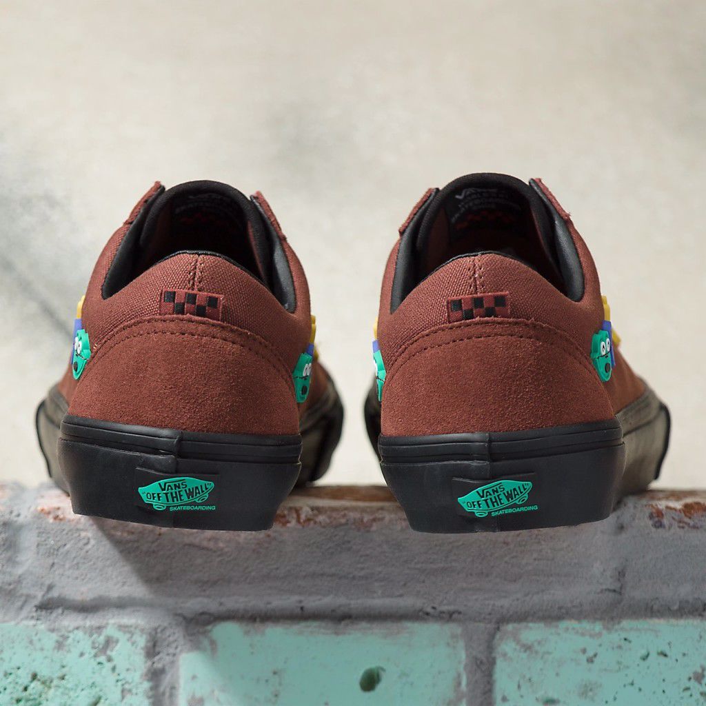 Wall Street. Frog Skateboards X Vans Skate Old Skool - Brn/Blk