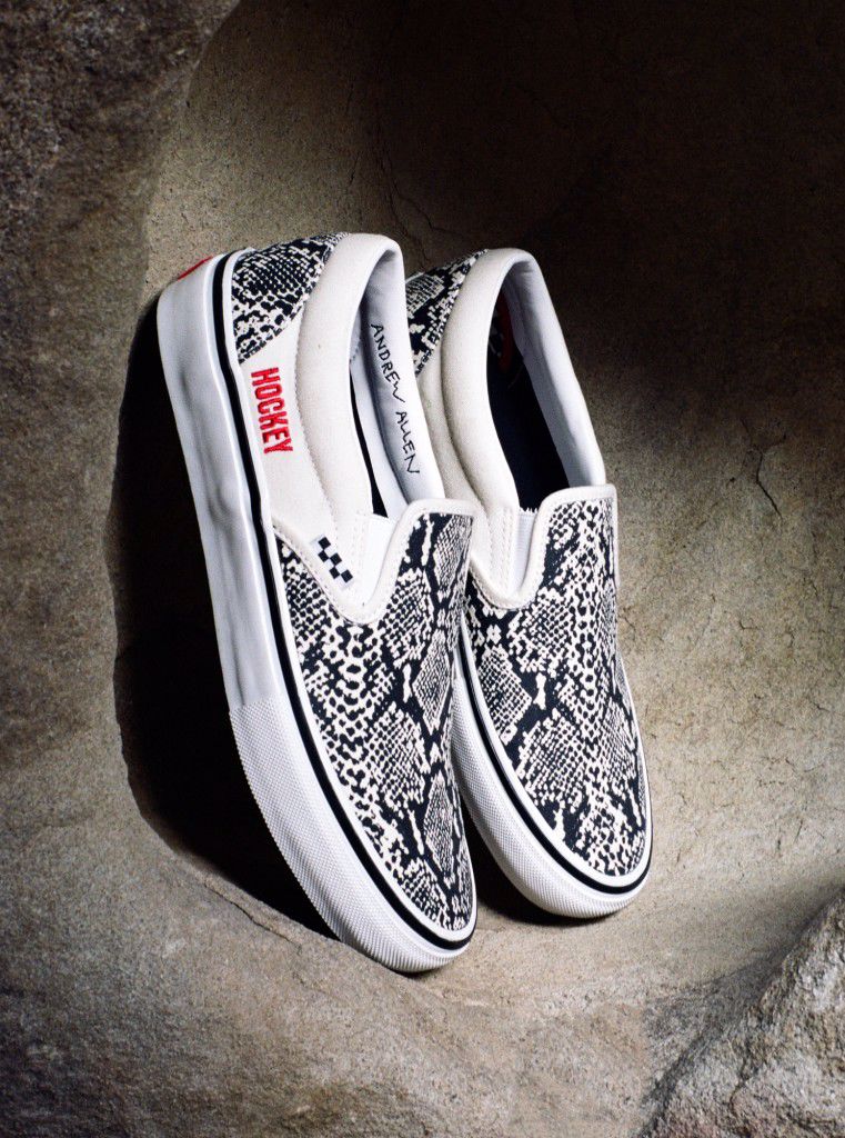 Wall Street. Hockey X Vans Skate Slip - On - Snake Skin